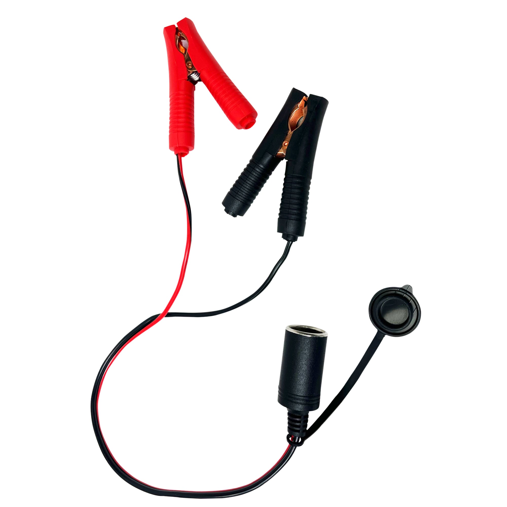 12V Alligator Clip to Cigarette Lighter Plug Converter (Battery Clamps ...