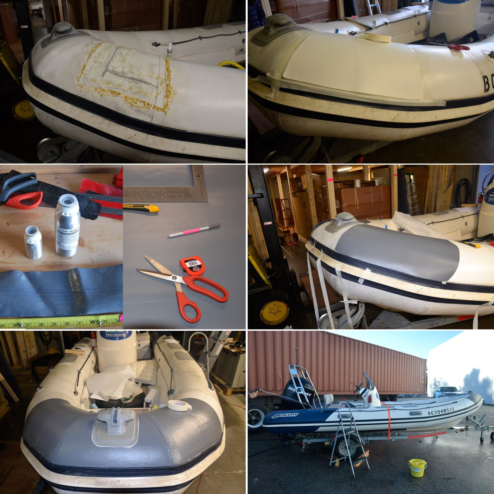Factory Conditioned 2 Part Glue for PVC or Hypalon Inflatable Boats ...