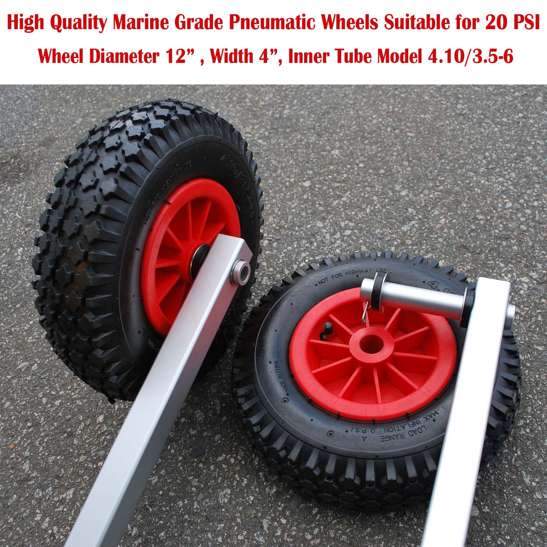 Seamax Easy Load Boat Launching Wheels with 2 Stages and Quick Release ...