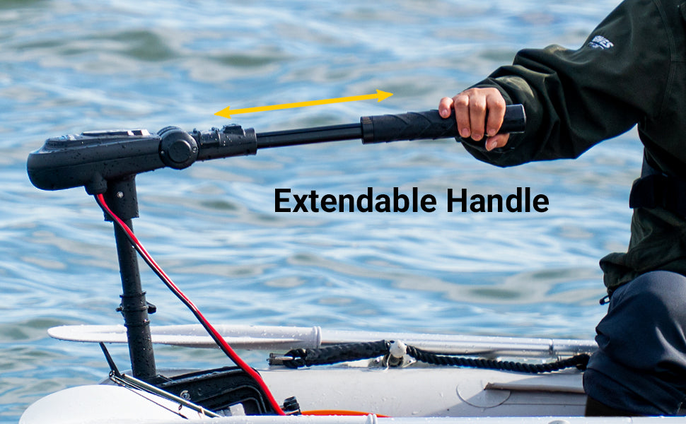 Seamax Marine PowerMax Brush-less Electric Trolling Motor, 2HP 12V or