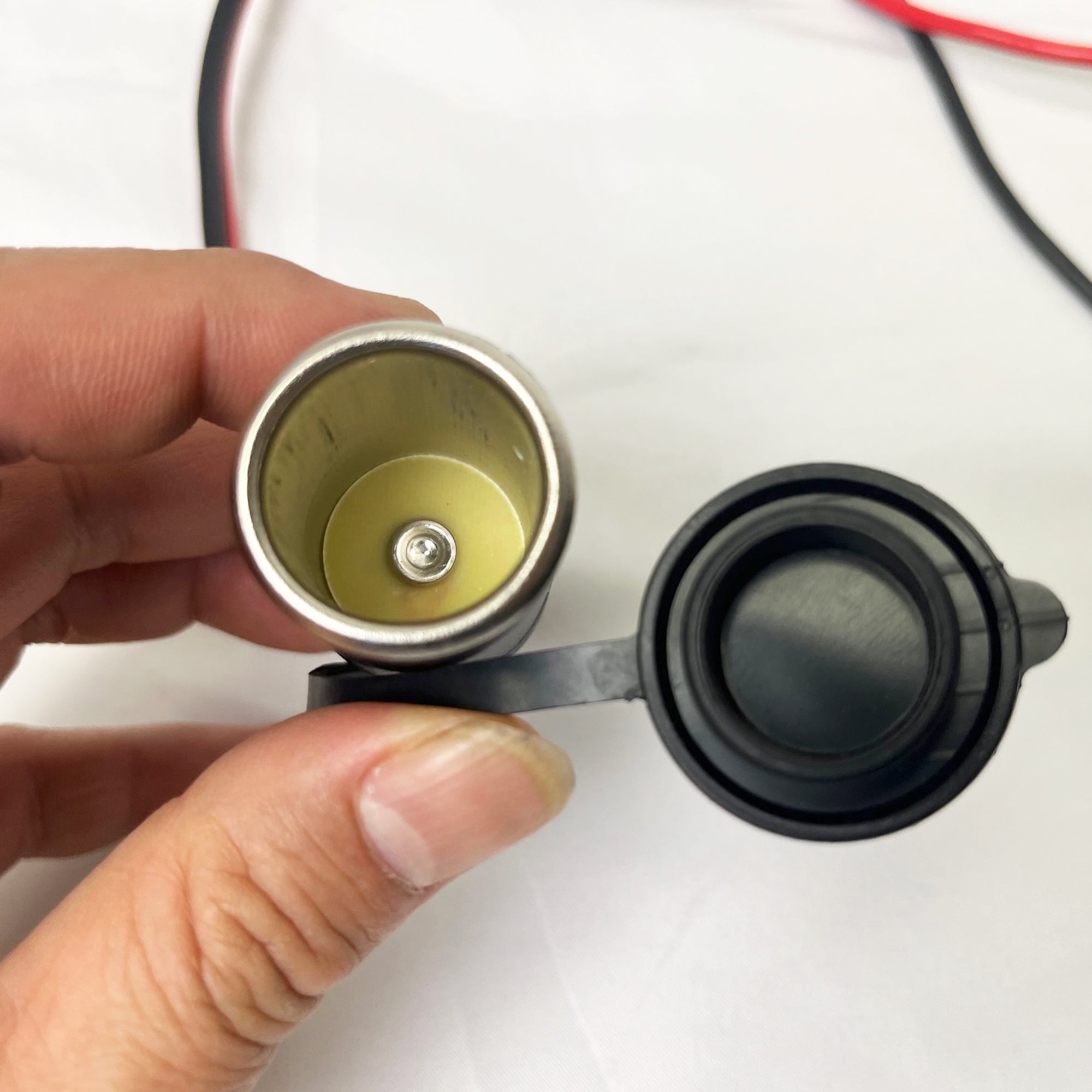 12V Alligator Clip to Cigarette Lighter Plug Converter (Battery Clamps ...