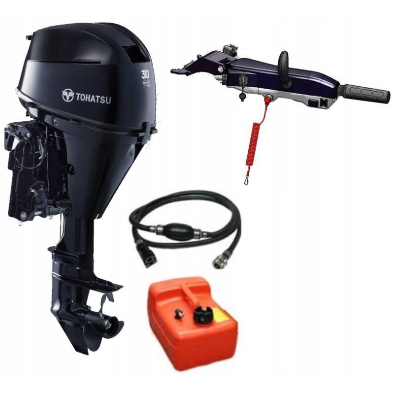 Tohatsu 4-Stroke 30HP Outboard Motor, Tiller Handle, 5 Years Warranty ...
