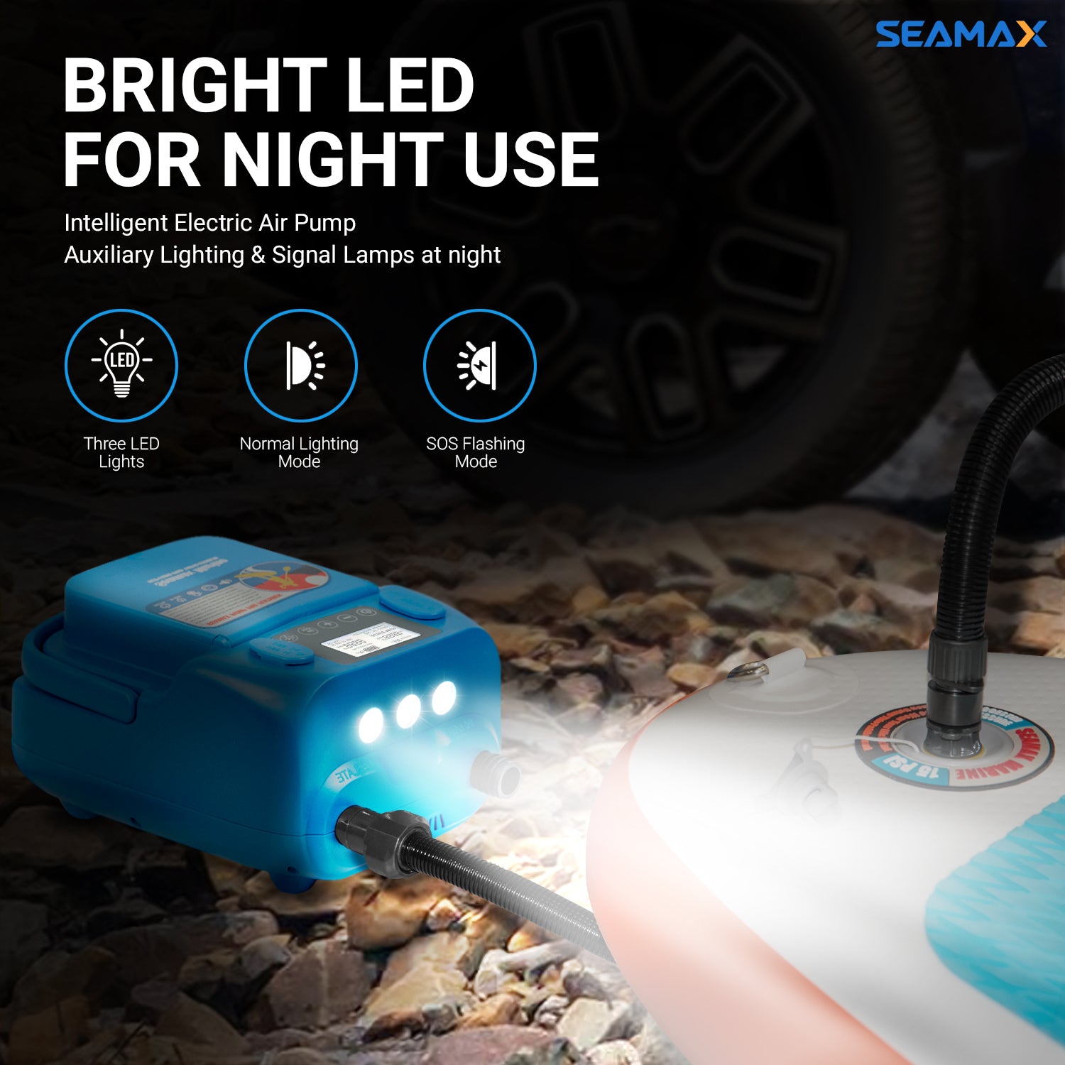 Electric Air Pump for Boat & SUP - Seamax Marine