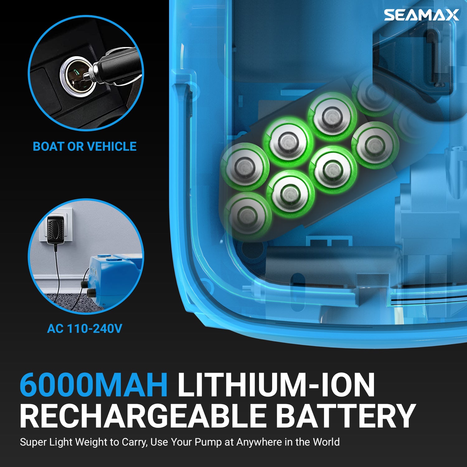 Electric Air Pump for Boat & SUP - Seamax Marine