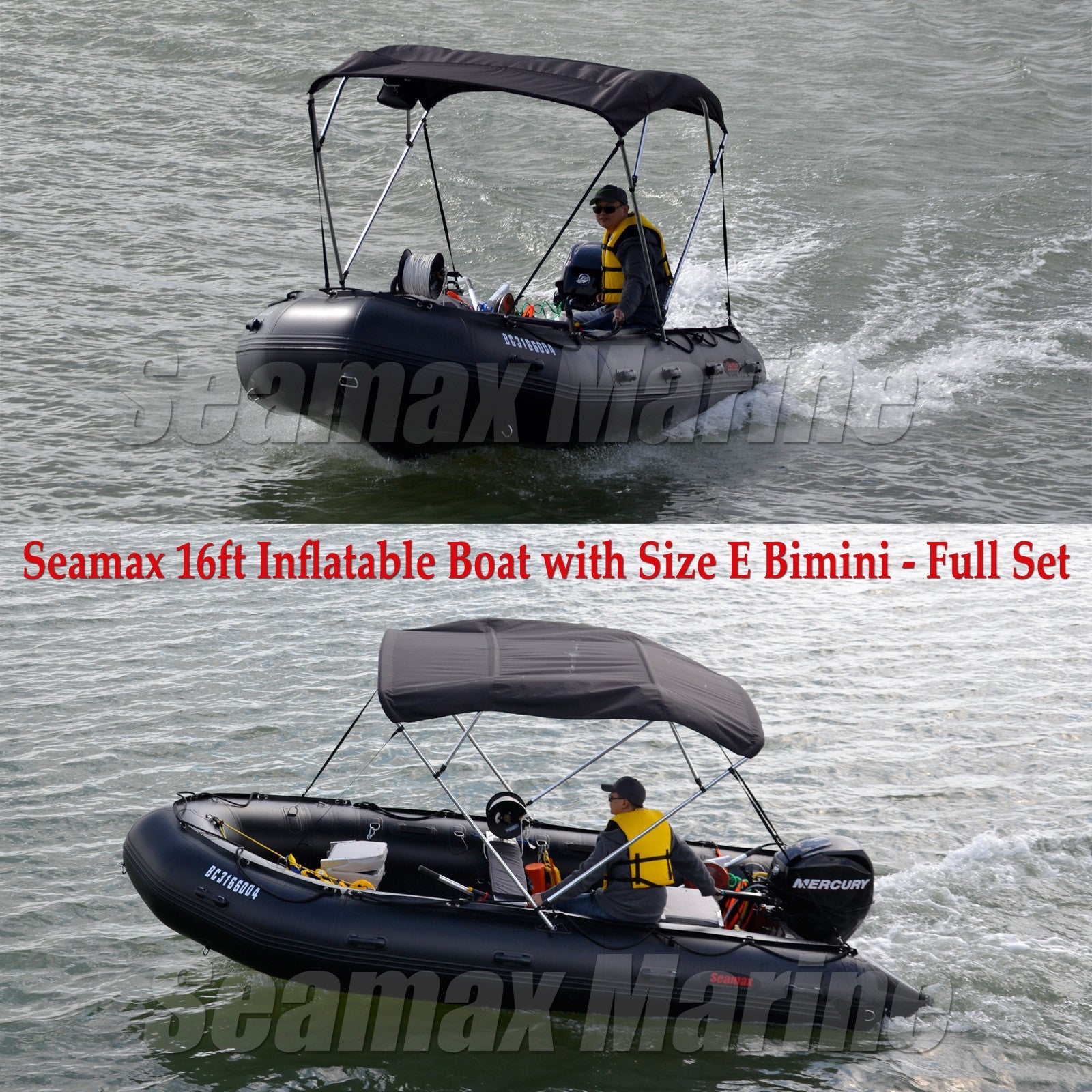 Seamax Bimini Solutions for Inflatable Boat, Fiberglass Boat, Aluminum ...
