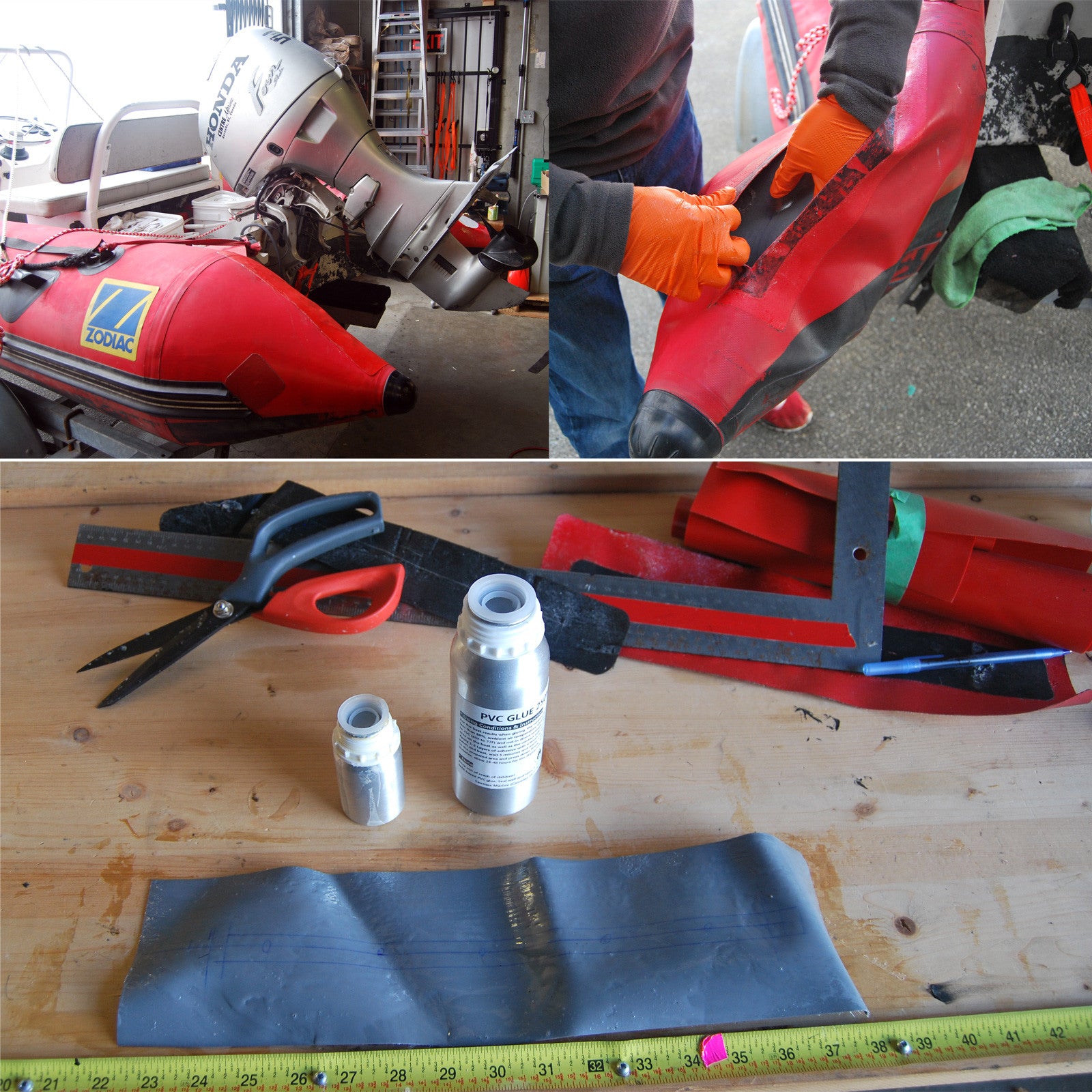 Factory Conditioned 2 Part Glue for PVC or Hypalon Inflatable Boats ...