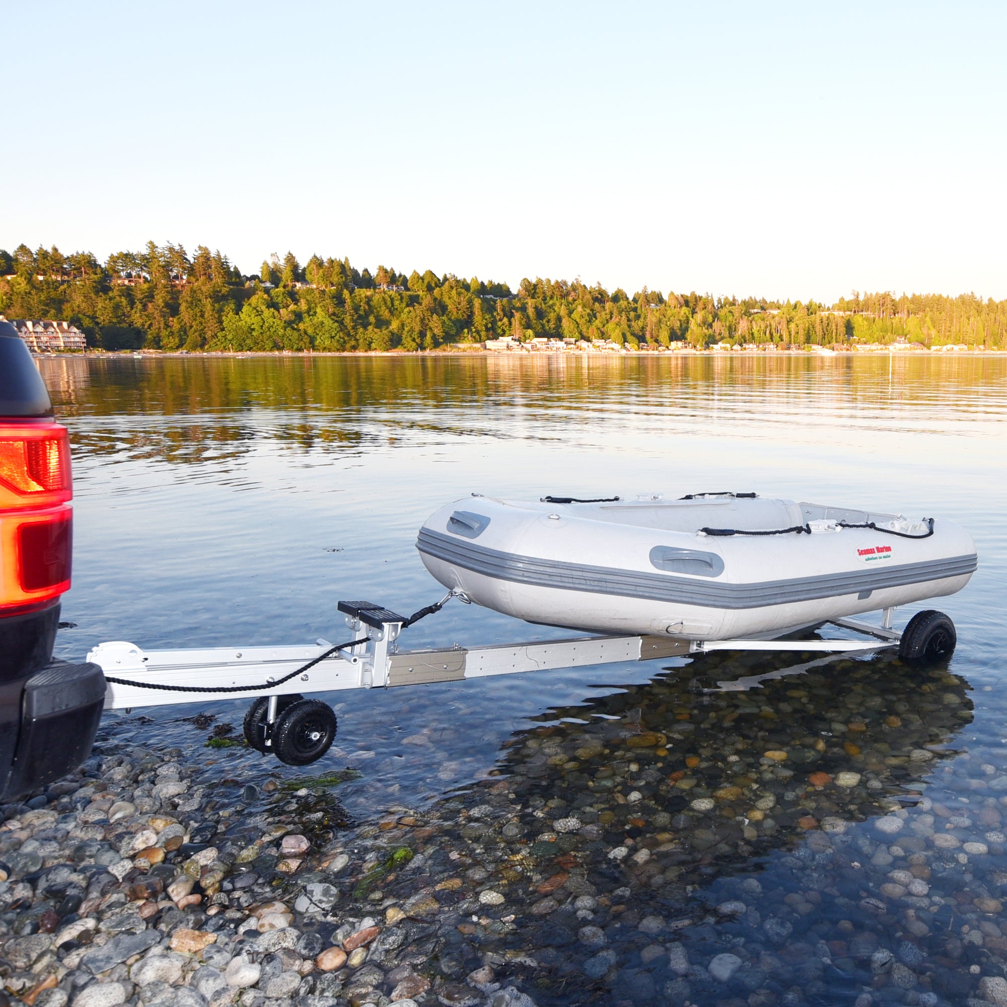 Seamax New Deluxe Aluminum Portable Boat Hand Dolly Set - Heavy Duty ...