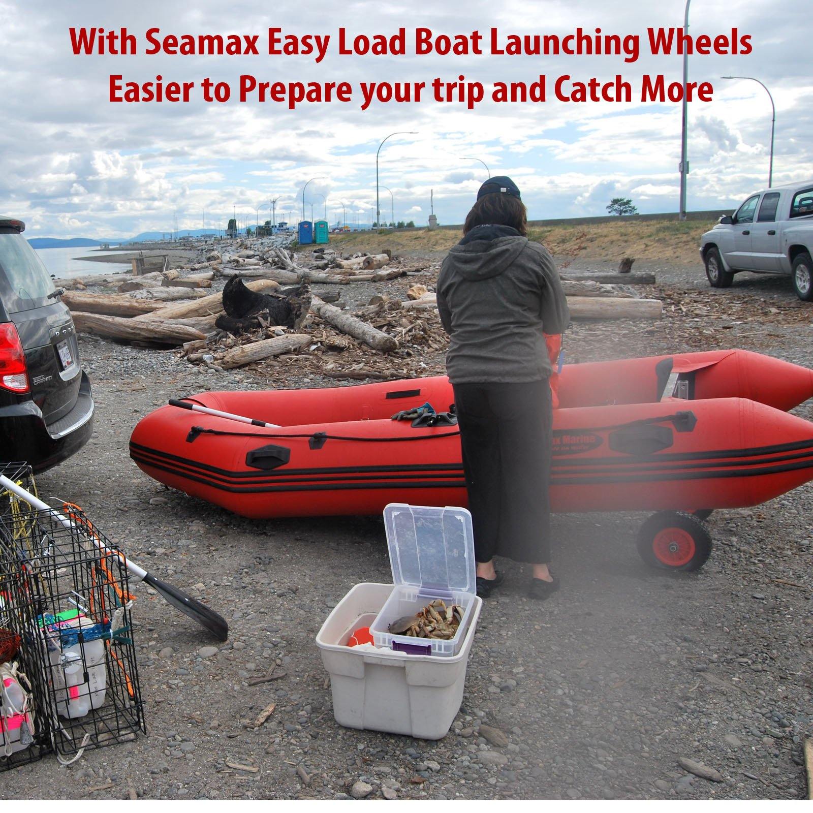 Seamax Easy Load Boat Launching Wheels with 2 Stages and Quick Release ...