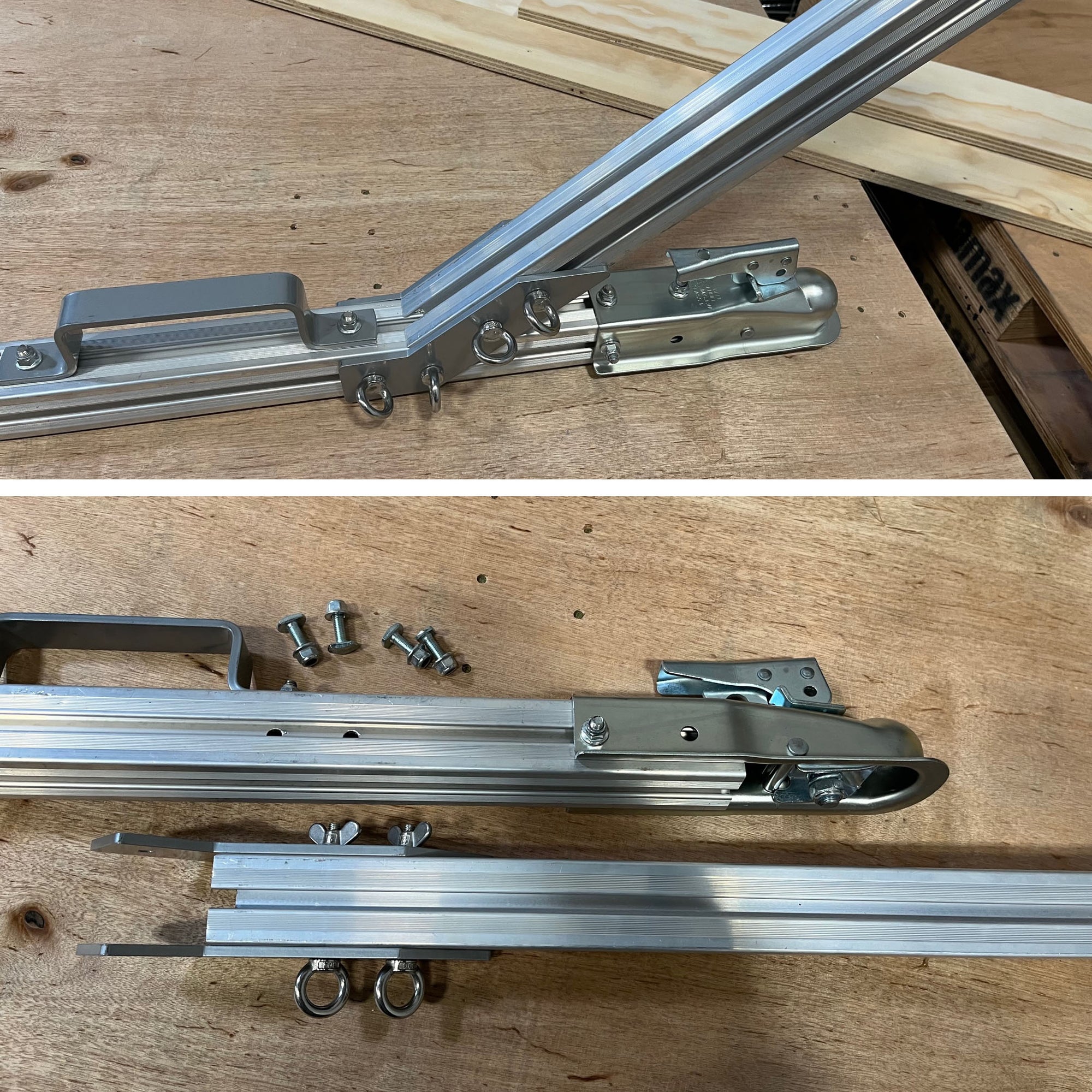 Aluminum Boat Hand Dolly Set with 16” Wheels, Quick Leased Frame with ...