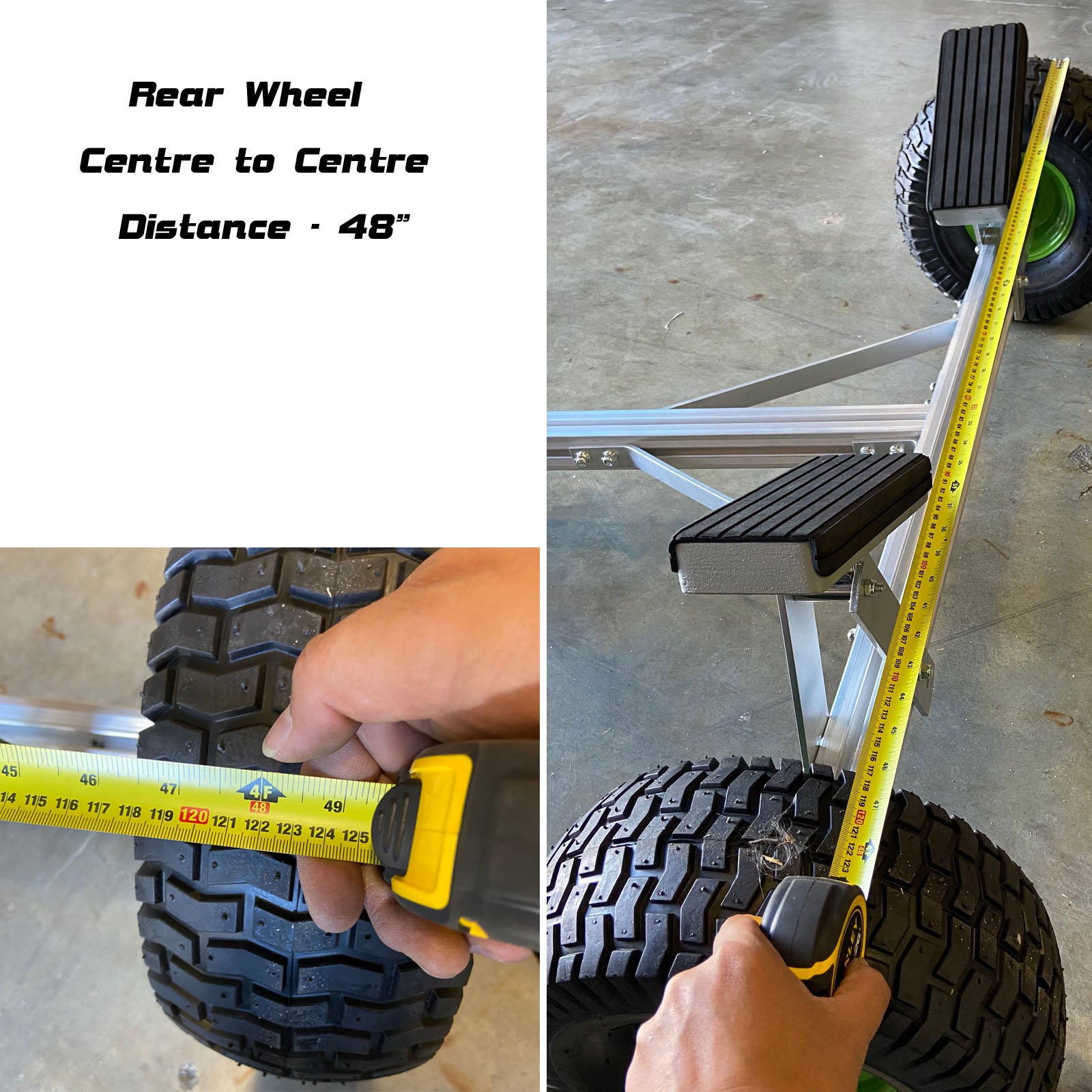 Aluminum Boat Hand Dolly Set with 16” Wheels, Quick Leased Frame with ...