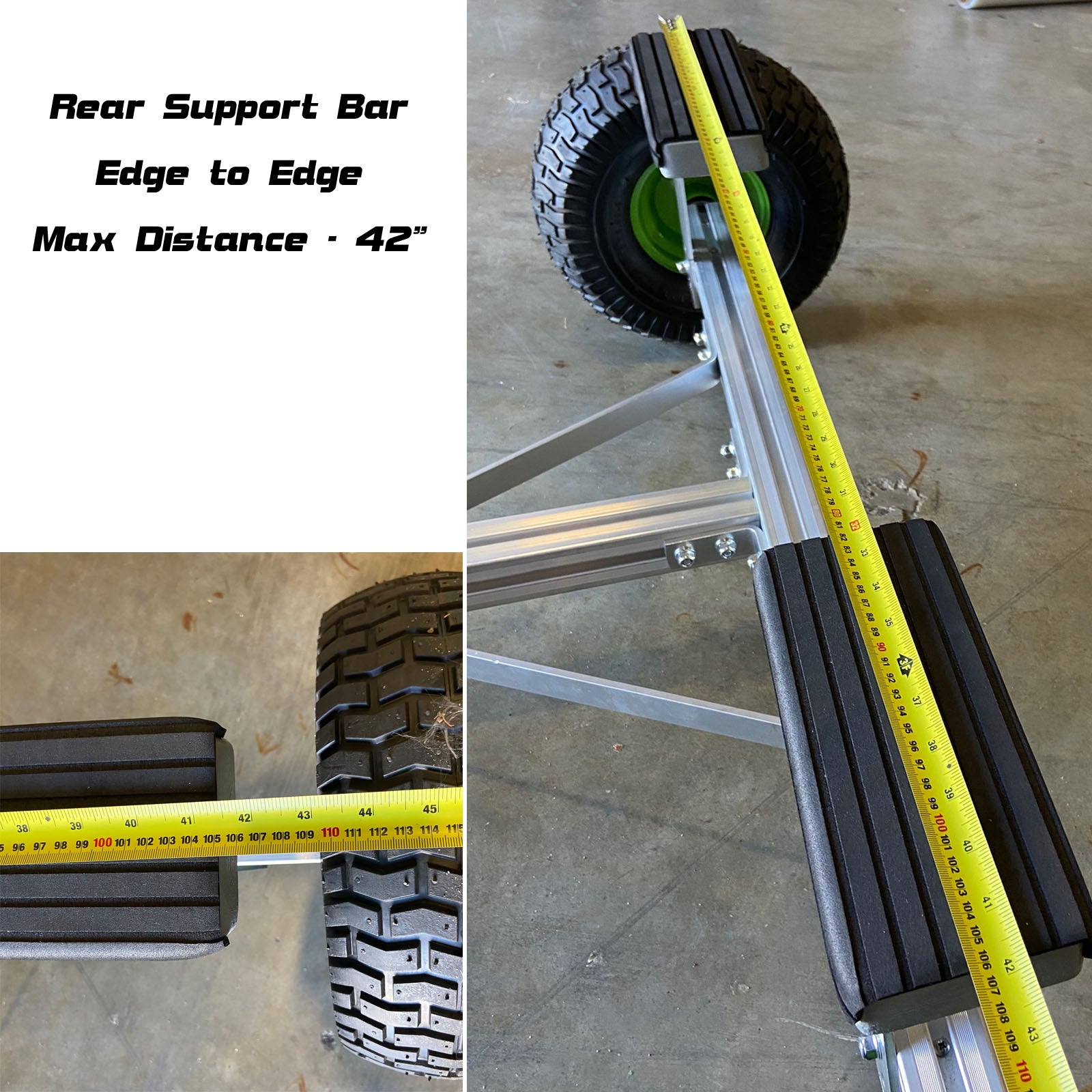 Aluminum Boat Hand Dolly Set with 16” Wheels, Quick Leased Frame with ...