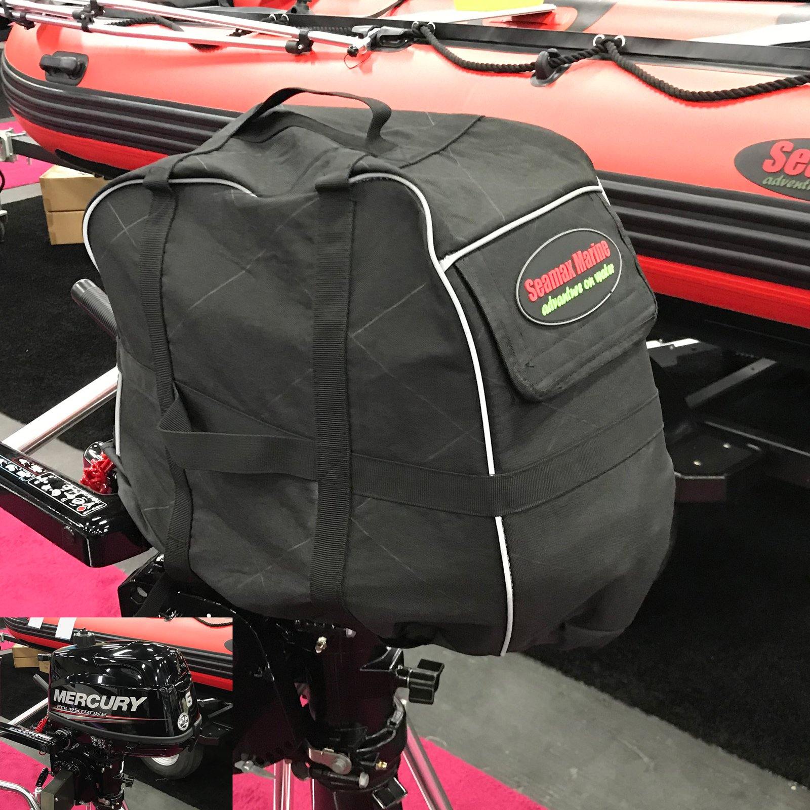 Seamax Outboard Motor Cowling Cover with Carrying Handle, Reflective L ...
