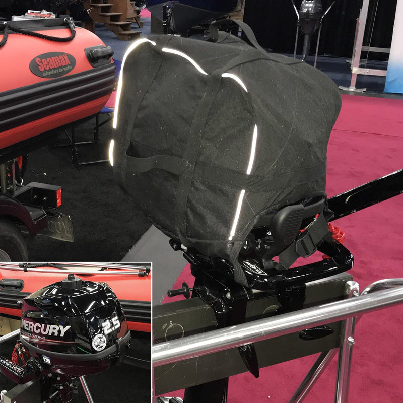 Seamax Outboard Motor Cowling Cover with Carrying Handle, Reflective L ...