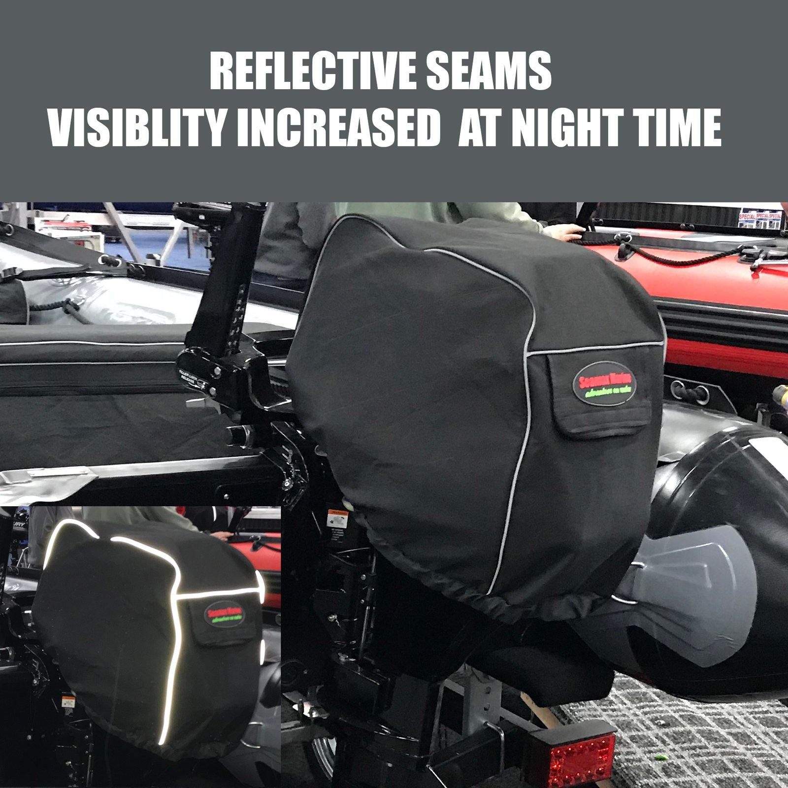 Seamax Sunlitec Outboard Motor Cowling Cover with Reflective Line ...
