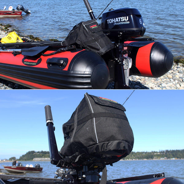 Seamax Outboard Motor Cowling Cover with Carrying Handle, Reflective L ...