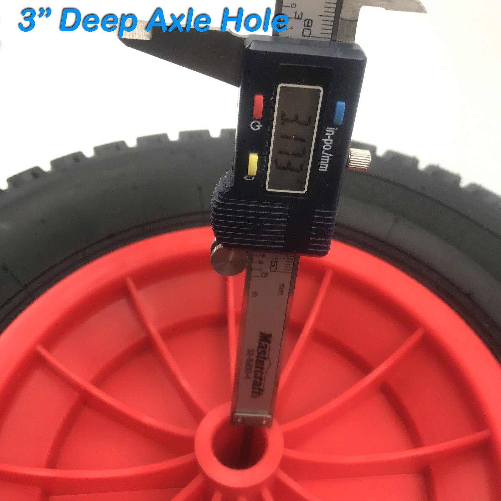 16" Pneumatic Wheel with 3/4" Axle Hole for Seamax Boat Hand Dolly ...