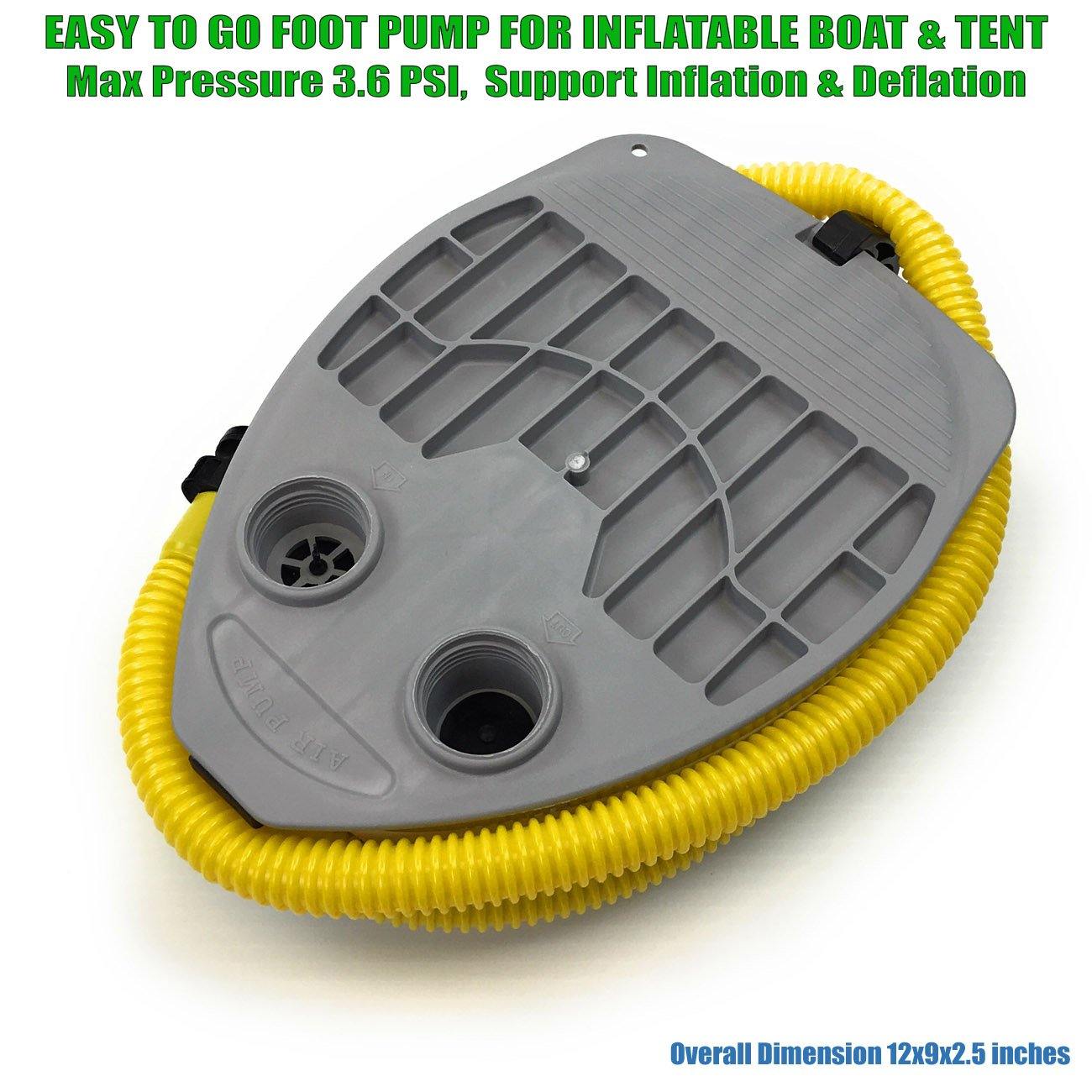 Seamax 7L Foot Pump for Inflatable Boats Max 3.6 PSI - Seamax Marine